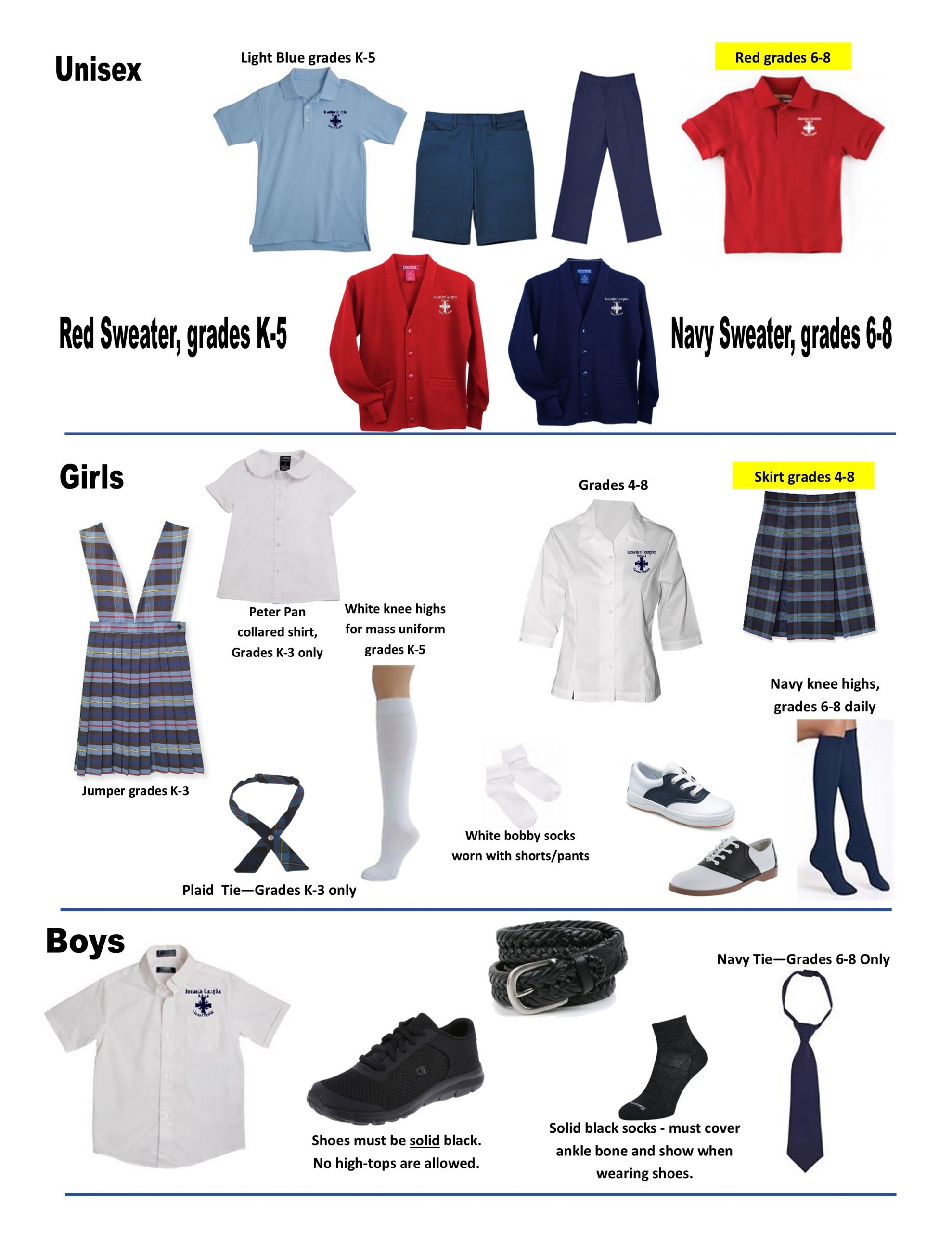 Uniforms – Immaculate Conception Catholic School