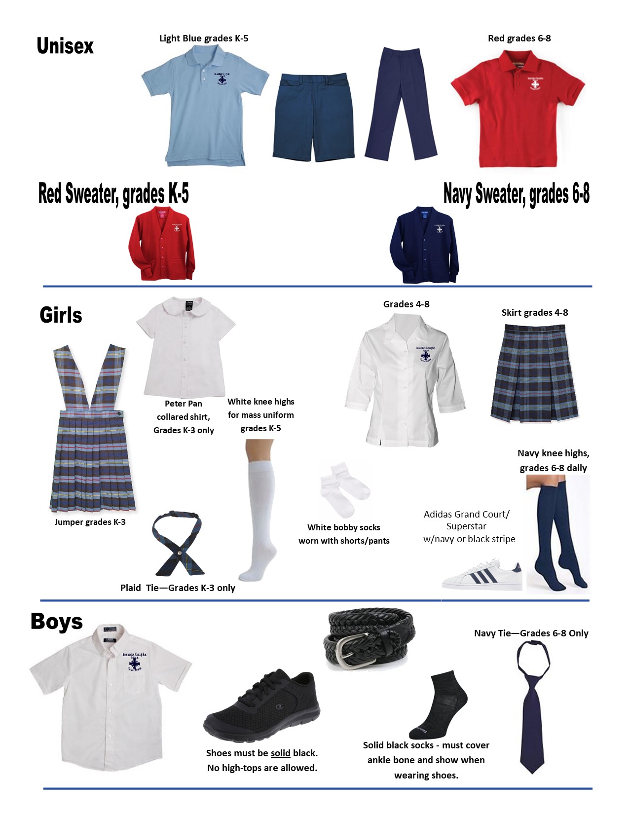 Uniforms – Immaculate Conception Catholic School